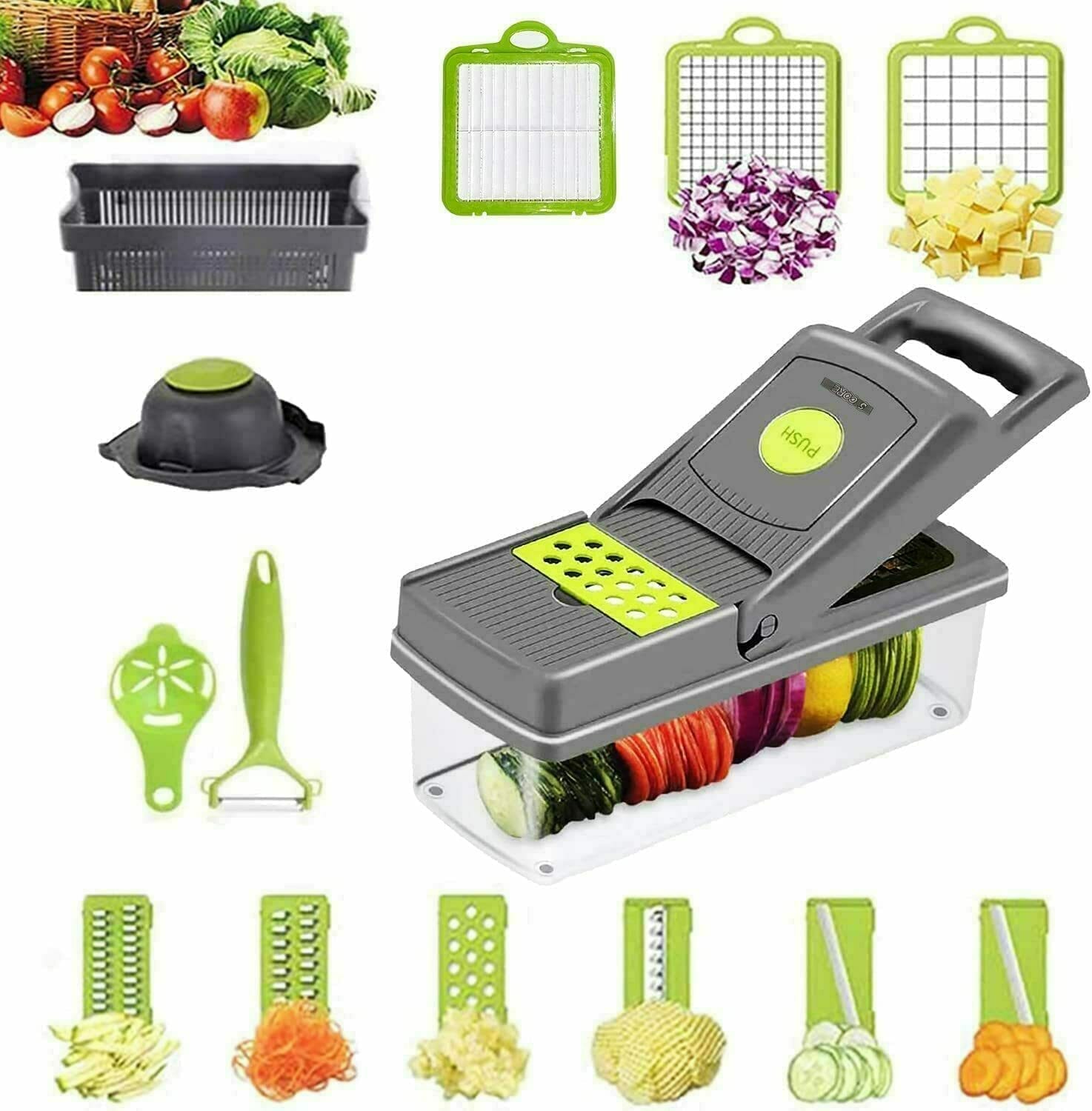 Multi-Functional 14 in1 Vegetable Chopper Cutter